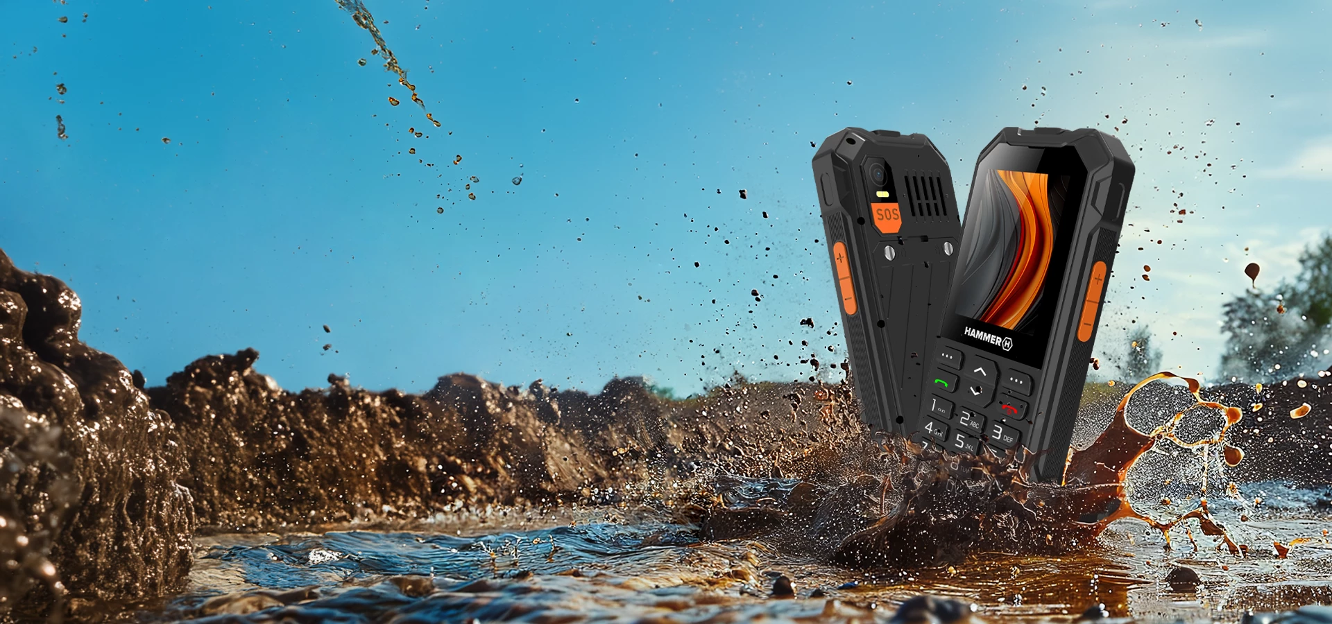 HAMMER 6 LTE: Teléfono resistente - Impermeable, a prueba de polvo y golpes